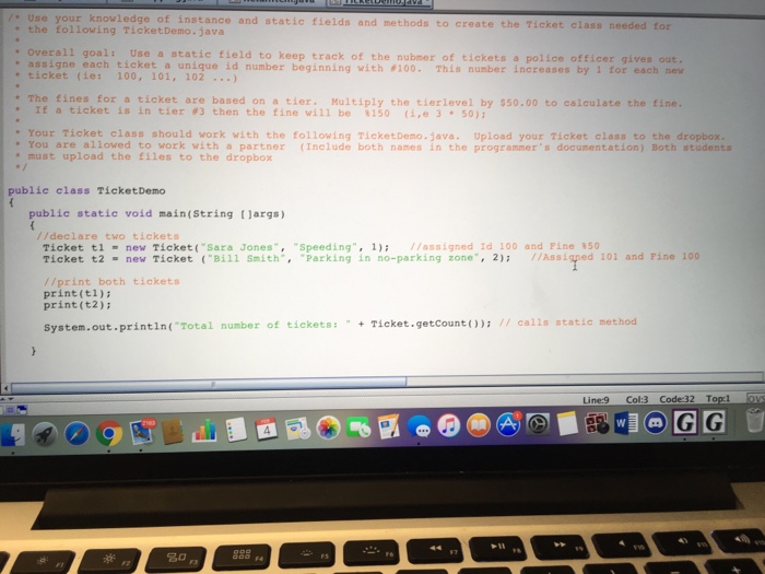 Solved edge of instance and static fields and methods to | Chegg.com