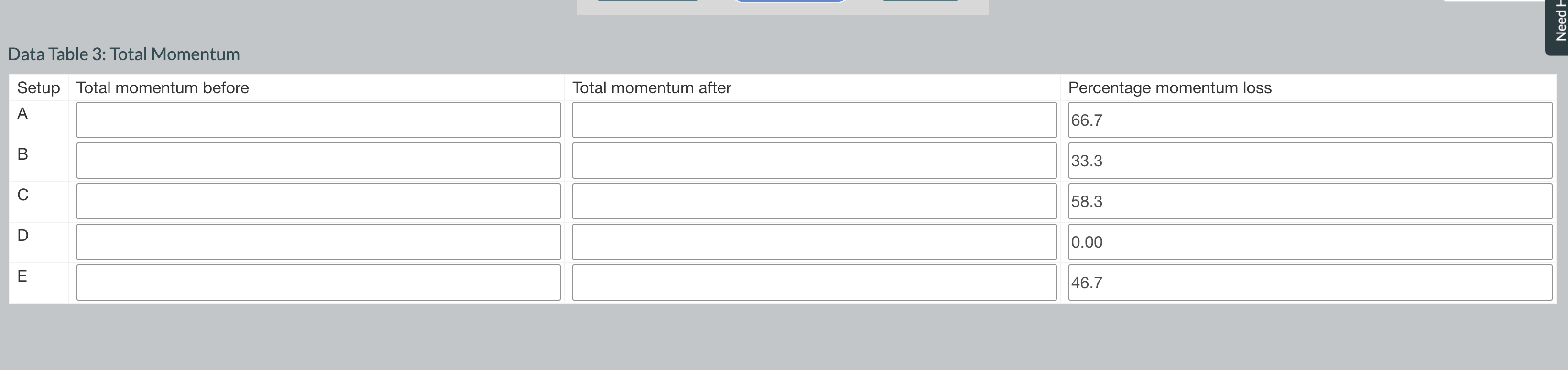 Data Table 2: Velocity and MomentumData Table 3: | Chegg.com