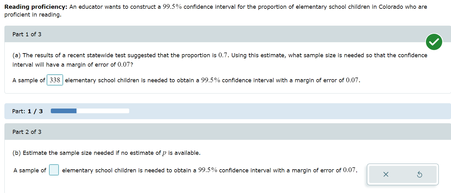 Solved Reading proficiency: An educator wants to construct a | Chegg.com
