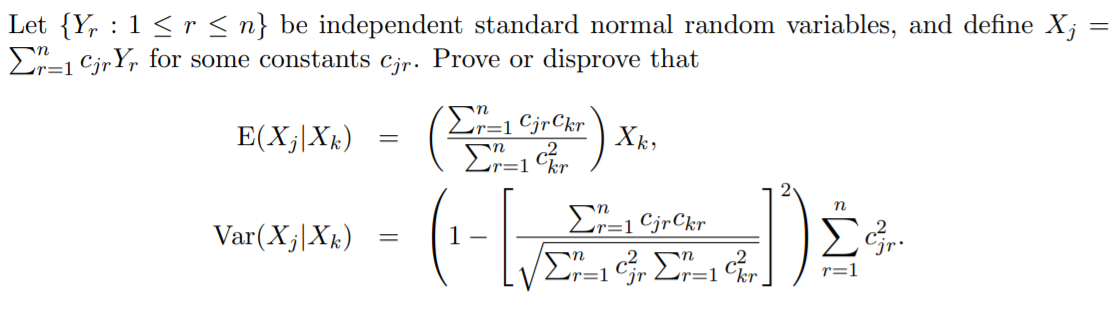 Solved = Let {Y, :15r sn} be independent standard normal | Chegg.com