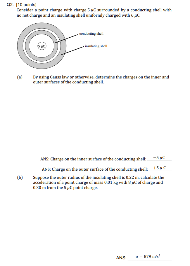 Solved Q2. [10 points) Consider a point charge with charge 5 | Chegg.com