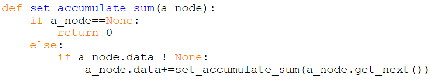 Solved Define a function named set_accumulate_sum (a_node) | Chegg.com