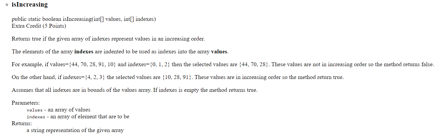 Solved Java Extra Credit 5 Points Chegg