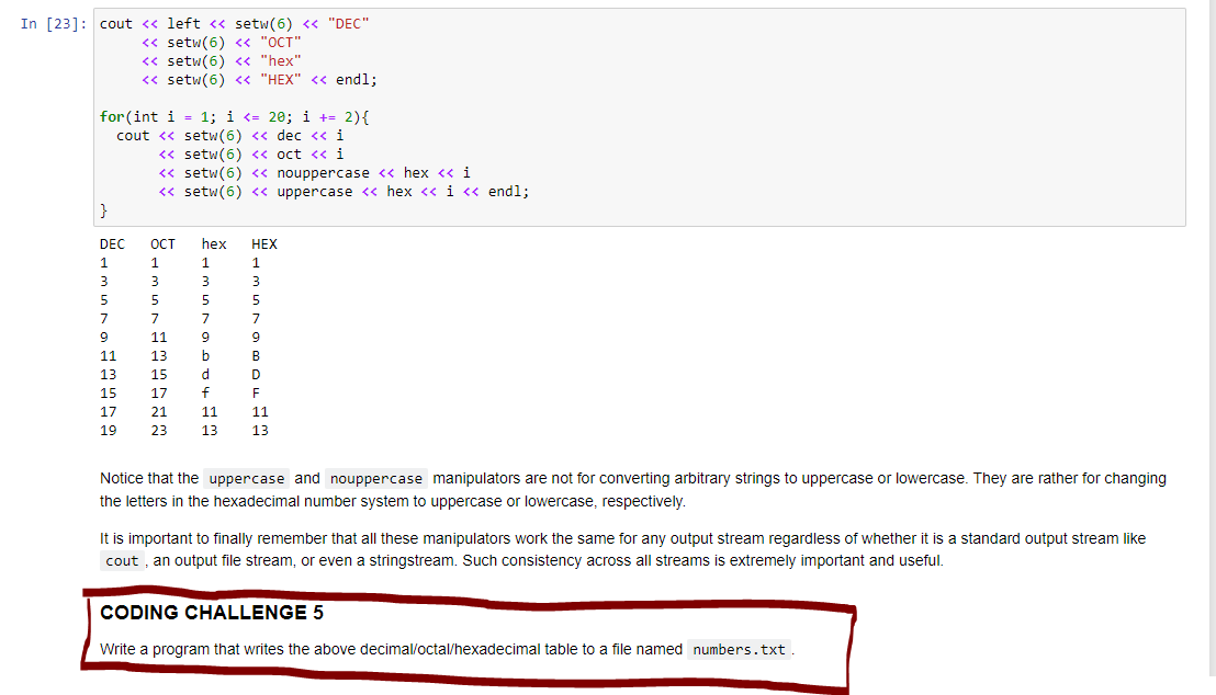 Solved In [23]: cout