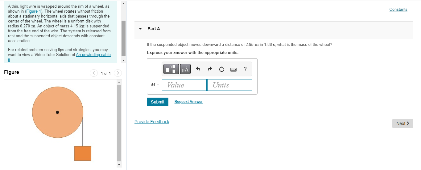 Solved A thin, light wire is wrapped around the rim of a | Chegg.com