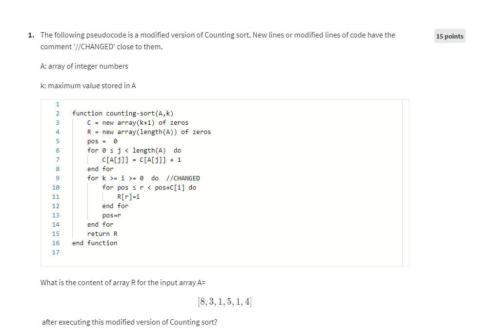 Solved a) none of the others b) [8,5,4,3,1,1] c) | Chegg.com