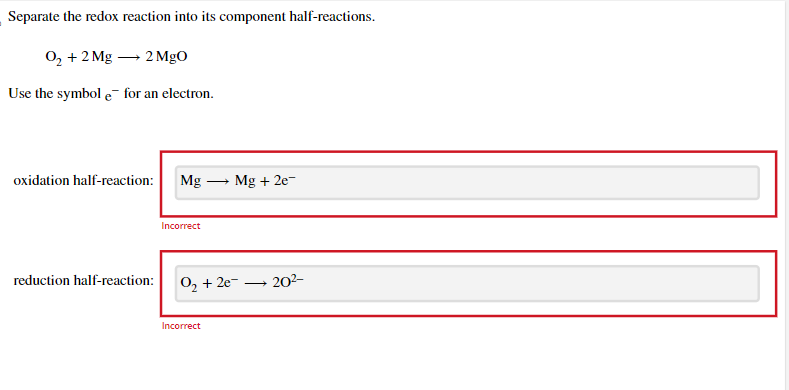 Solved Separate the redox reaction into its component | Chegg.com