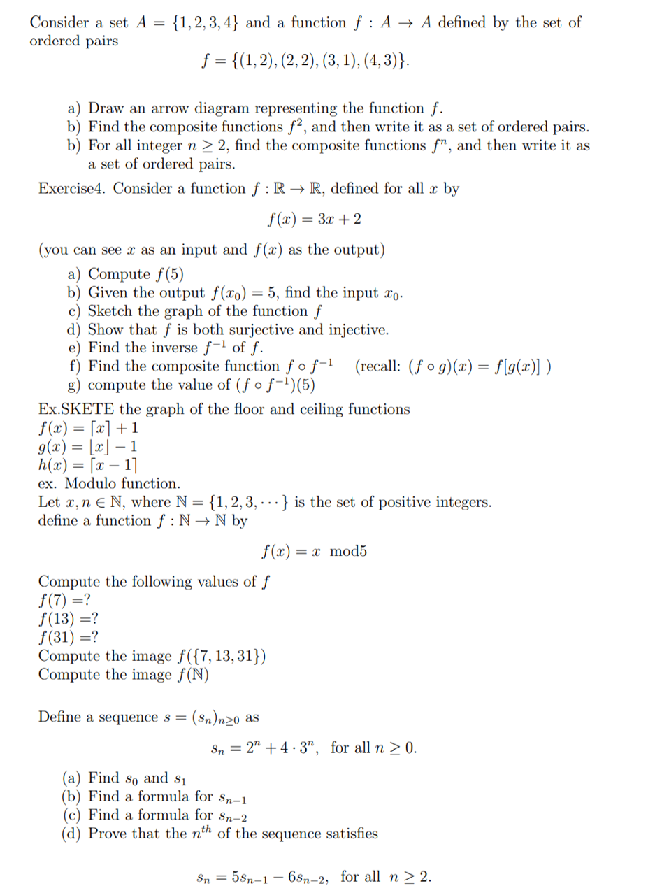 Solved Consider a set A = ordered pairs {1, 2, 3, 4} and a | Chegg.com