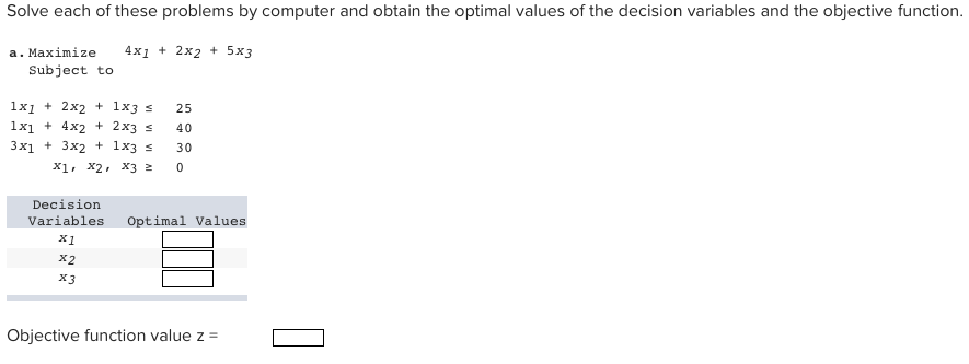 Solved Solve each of these problems by computer and obtain | Chegg.com