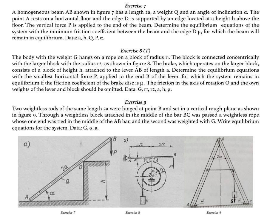 Solved Exercise 7 A homogeneous beam AB shown in figure 7 | Chegg.com