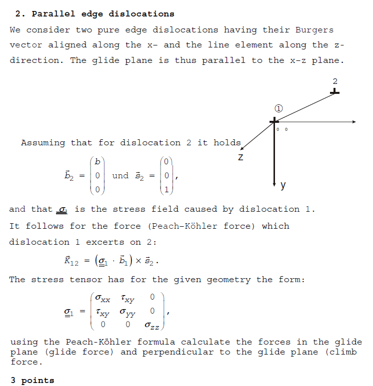 We ﻿consider two pure edge dislocations having their | Chegg.com