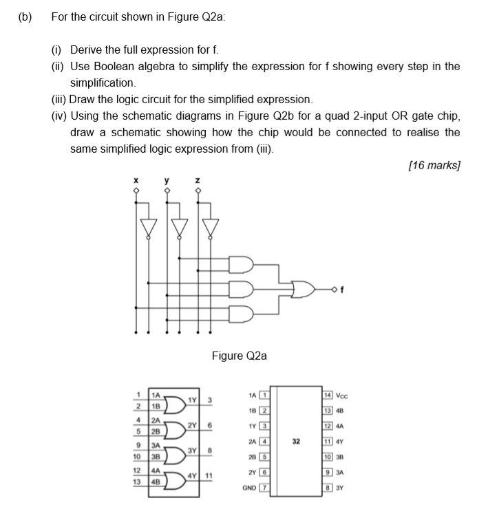 Solved (b) For the circuit shown in Figure Q2a: (1) Derive | Chegg.com