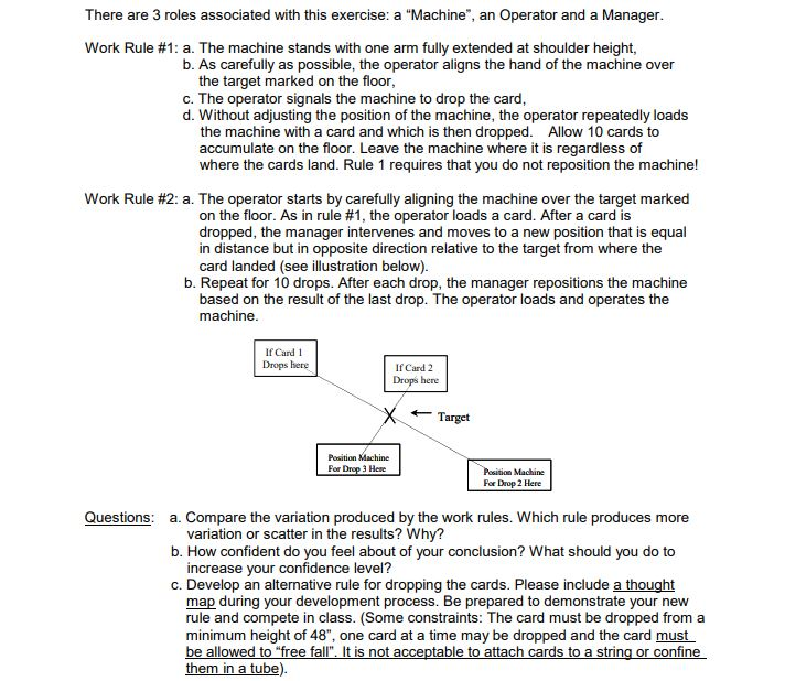 There are 3 roles associated with this exercise: a | Chegg.com