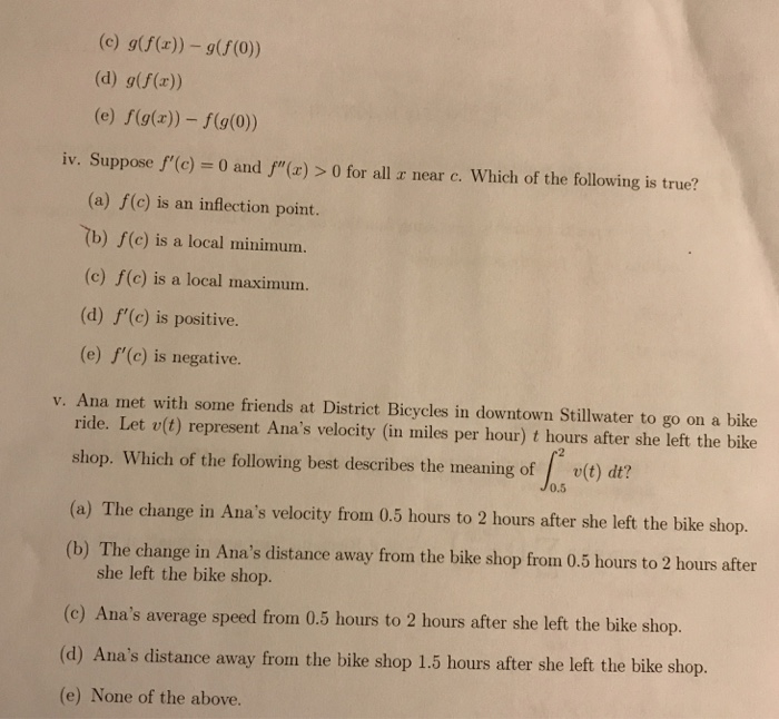 Solved g(r) iii. If f and g are differentiable functions, | Chegg.com