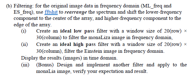 Solved I need help with creating an ideal low pass and ideal | Chegg.com