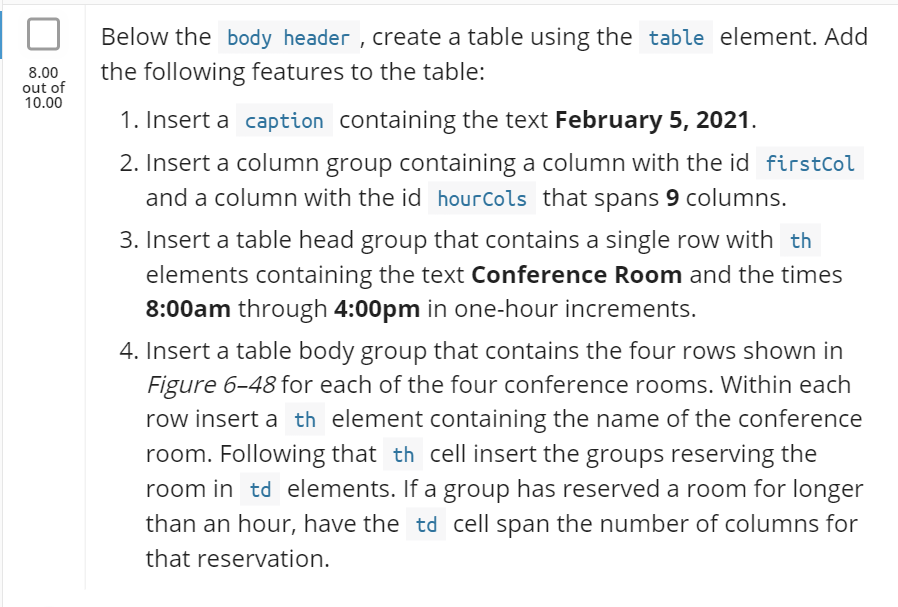 Solved What I am trying to create: The tasks that I am | Chegg.com