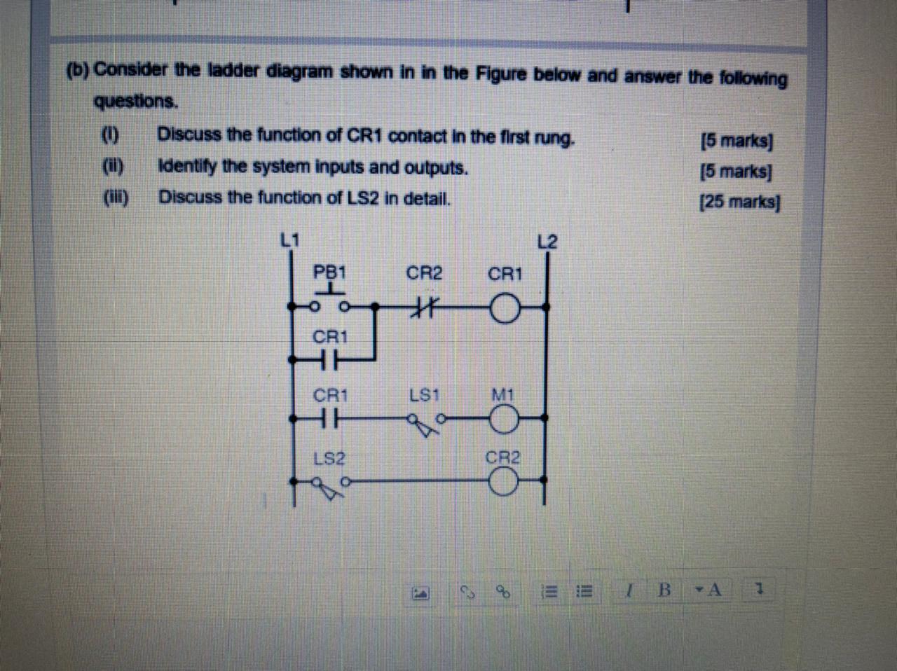 Solved (b) Consider the ladder diagram shown in in the | Chegg.com