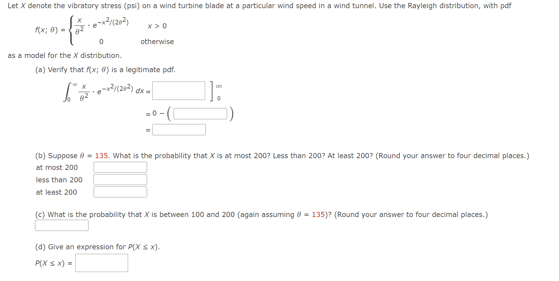 Solved Let X denote the vibratory stress (psi) on a wind | Chegg.com