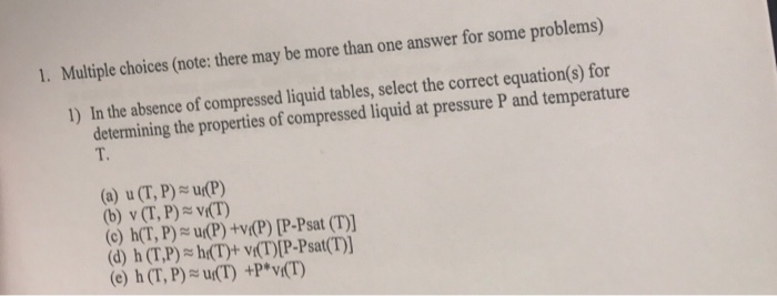 Solved 1. Multiple choices (note: there may be more than one | Chegg.com