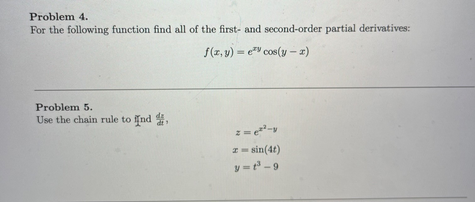 Solved Problem 4. For the following function find all of the | Chegg.com