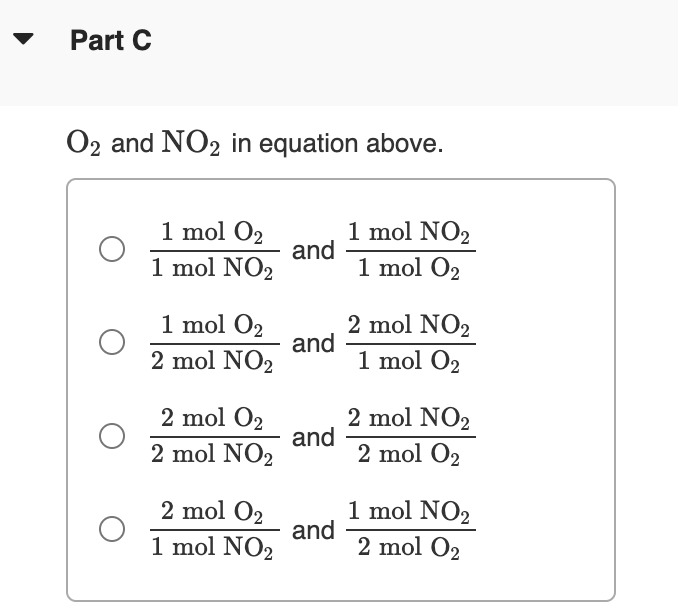 Solved NO and O2 in equation 2NO(g)+O2(g)→2NO2(g).NO and NO2 | Chegg.com