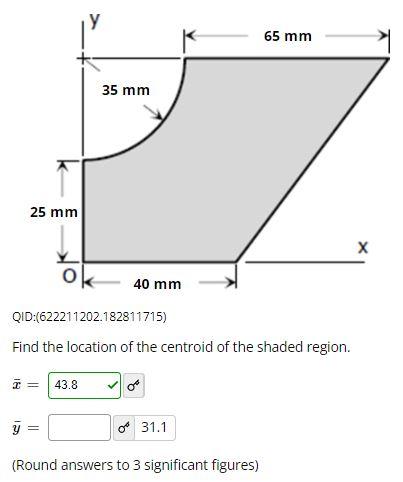 Solved Found x-bar fine, but need help finding y-bar, I keep | Chegg.com