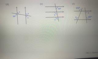 Solved State the type of angles shown and the value of the | Chegg.com