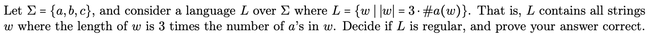 Solved Let \Sigma = {a, ﻿b, ﻿c}, ﻿and consider a language L | Chegg.com