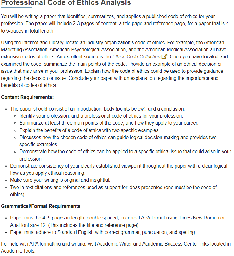 profession. The paper will include 2−3 pages of | Chegg.com