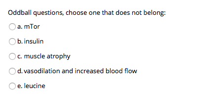 Solved Oddball questions, choose one that does not belong: | Chegg.com
