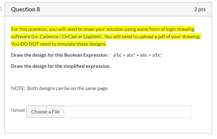Solved Question 8 2 pts For this question, you will need to | Chegg.com