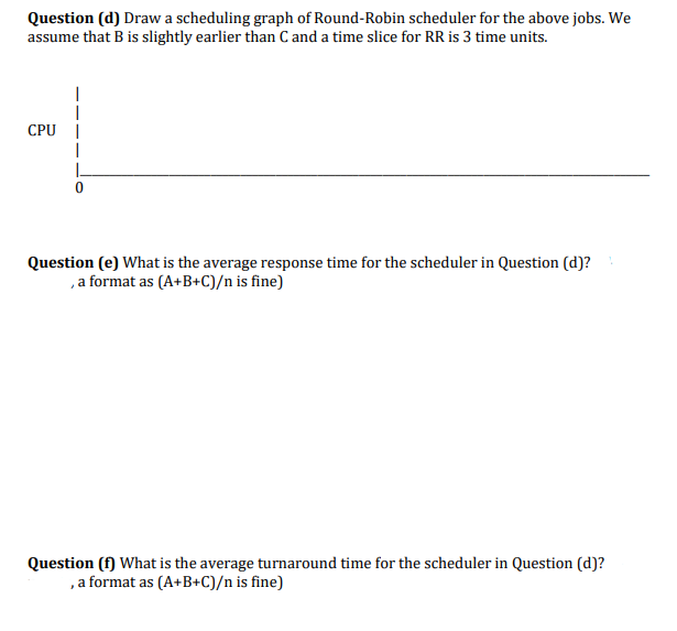 Solved It is best to visualize the operation of scheduling | Chegg.com