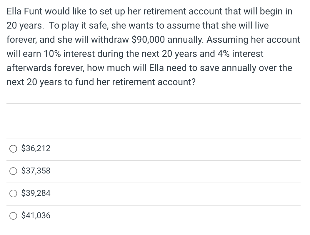 Solved Ella Funt would like to set up her retirement account | Chegg.com