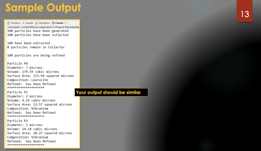 Solved Particle Class 5 Particle -retrievalCode: String - | Chegg.com