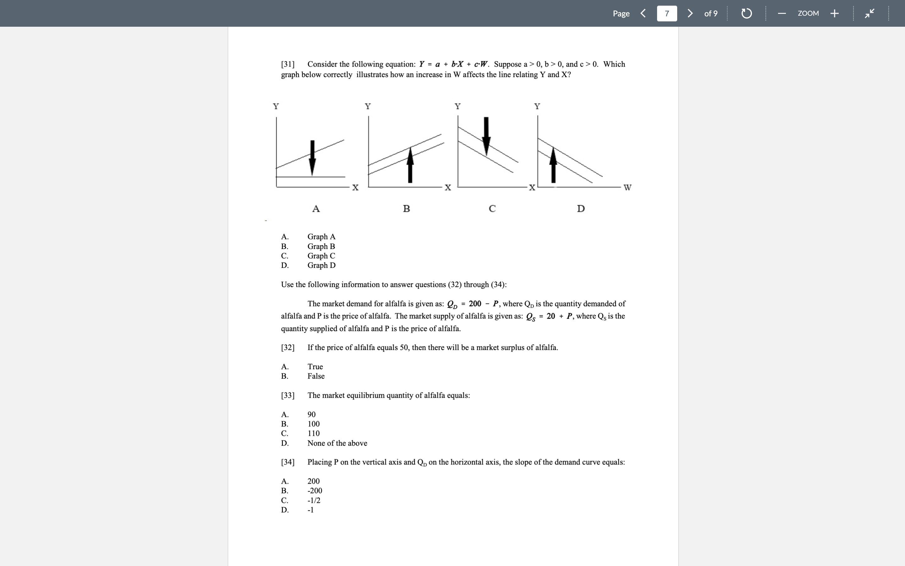 Solved Use the following to answer questions (19) - (21): | Chegg.com