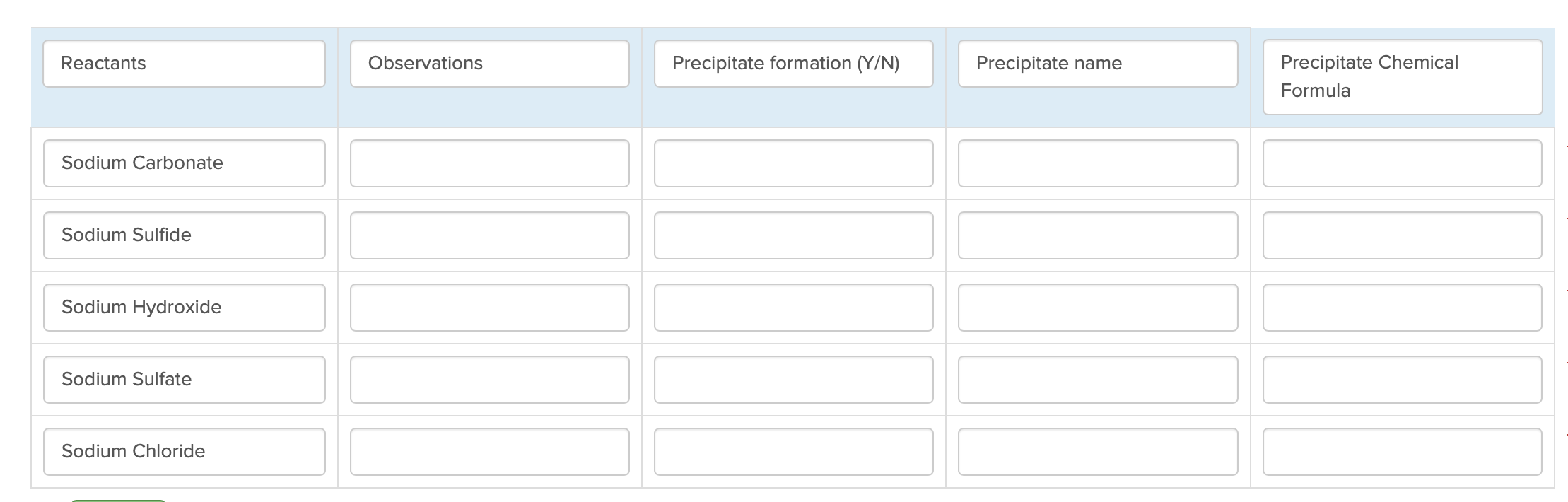 Solved Record the color of the Calcium Ion solution. | Chegg.com