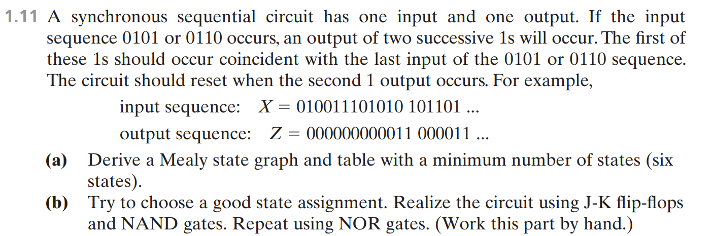 Solved (b) -i want to use D F/F instead of J-K F/F | Chegg.com