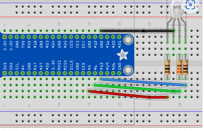 Solved With the following breadboard arrangment The RGB LED | Chegg.com