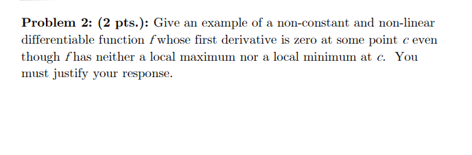 Problem 2: (2 pts.): Give an example of a | Chegg.com