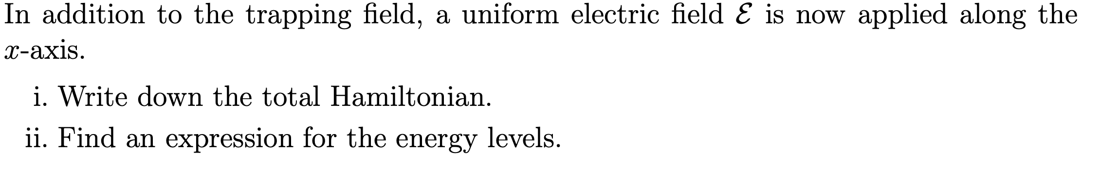 Solved A particle (mass m, electric charge q, spin 21 ) is | Chegg.com