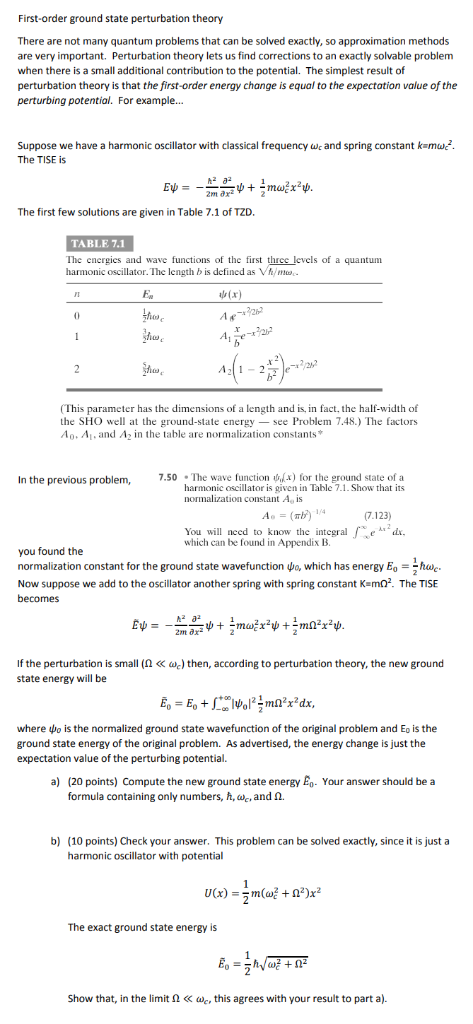 Solved First Order Ground State Perturbation Theory There