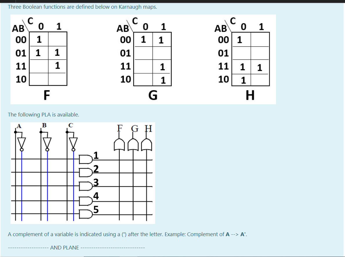 Solved Three Boolean functions are defined below on Karnaugh | Chegg.com