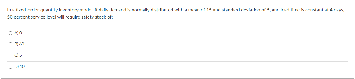 Solved In a fixed-order-quantity inventory model, if daily | Chegg.com