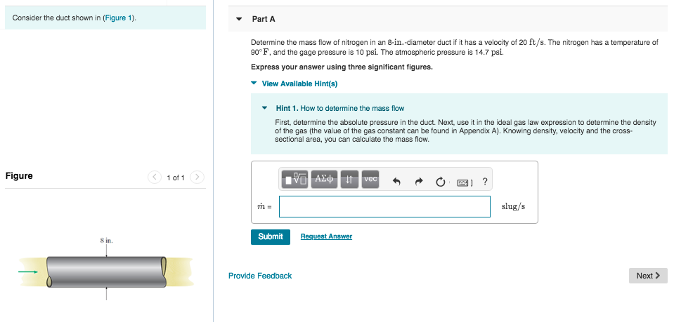 Solved Consider the duct shown in (Figure 1) Part A | Chegg.com