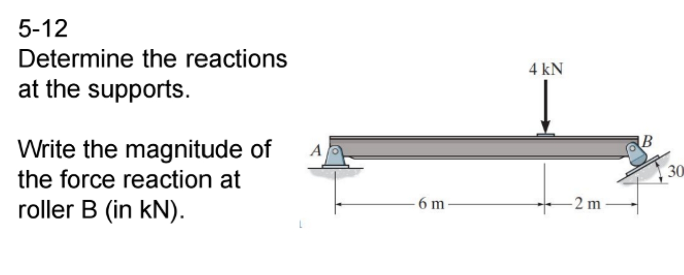 Solved 5-12Determine the reactions at the supports.Write the | Chegg.com
