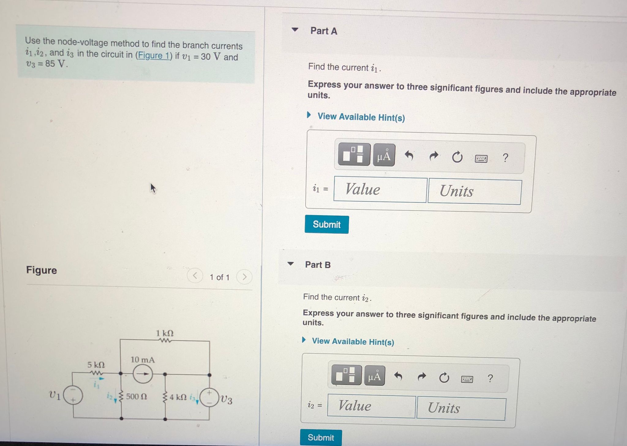 Solved Use the node-voltage method to find the branch | Chegg.com