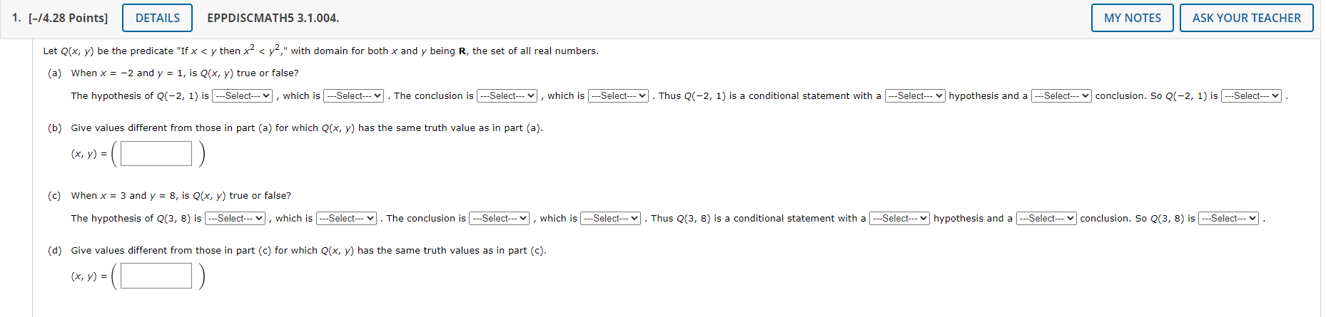 Let Q(x,y) be the predicate "If x | Chegg.com