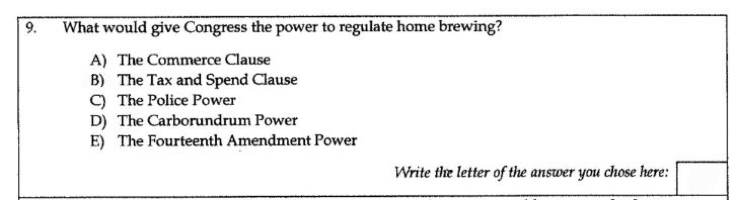 Solved 9. What would give Congress the power to regulate | Chegg.com