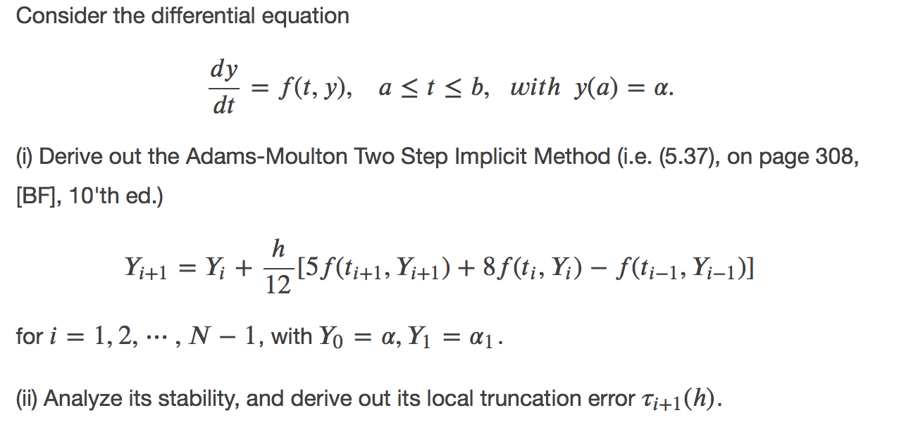 Consider the differential equation dy dt = f(t, y), | Chegg.com