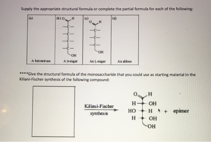 Solved Supply the appropriate structural formula or complete | Chegg.com